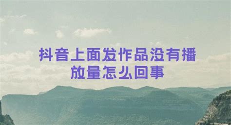抖音上面发作品没有播放量怎么回事 限流和质量的极力拉扯 抖媒推