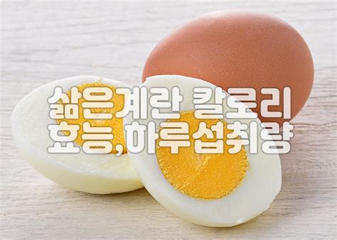삶은계란 칼로리 효능 삶는시간 보관법 하루섭취량 자세히 알아보기