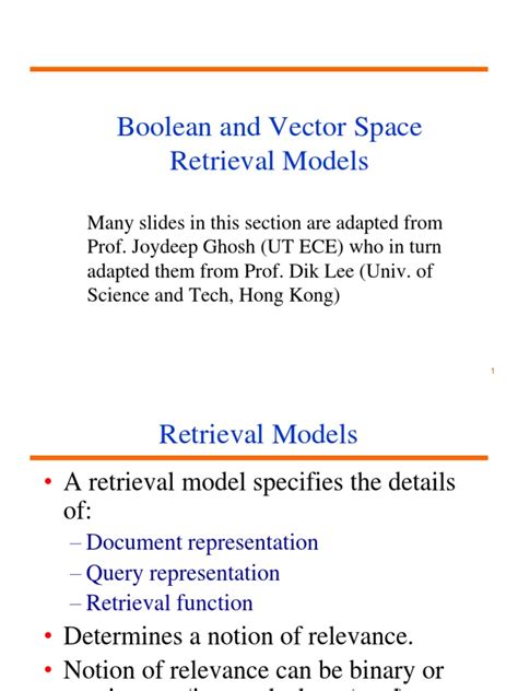 Boolean And Vector Space Retrieval Models Pdf Information Retrieval Information Science