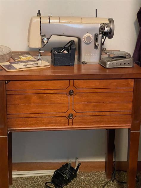 Vintage Sears Kenmore Sewing Machine And Cabinet