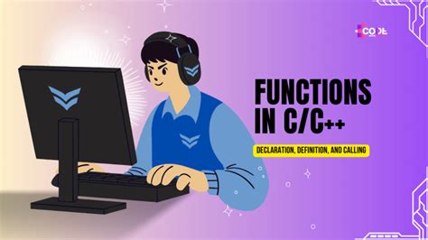 Functions In Cc Declaration Definition And Calling Code With Kamlesh Lets Learn Programming