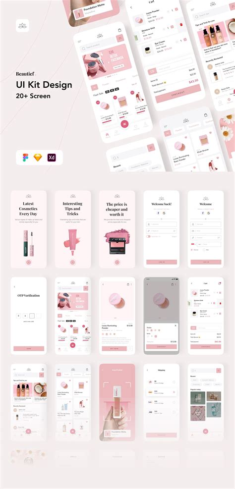 Beautief Modern Ui Kit In 2025 App Design Layout Mobile App Design