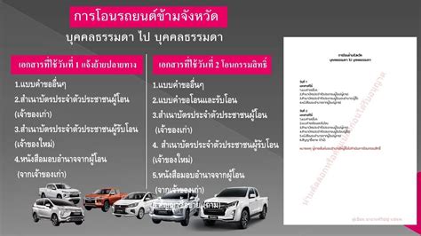 โอนรถข้ามจังหวัด การโอนรถยนต์และขั้นตอน แบบละเอียด พร้อมตัวอย่างกัน