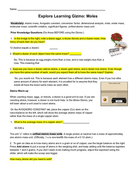 Gizmo Moles With Answers Browsegrades