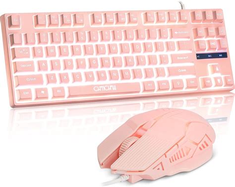 Chonchow Led Keyboard And Mouse Combo Wired 87 Key