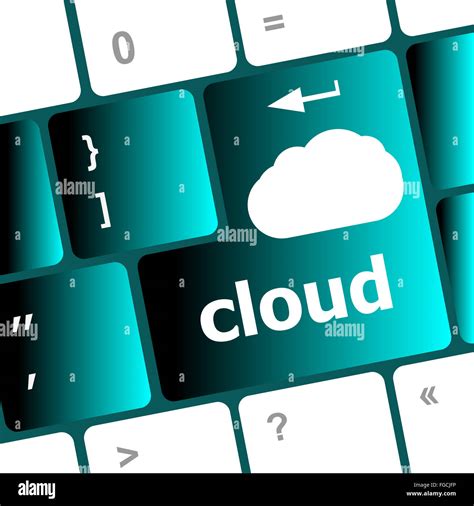 Computer Keyboard For Cloud Computing Stock Photo Alamy