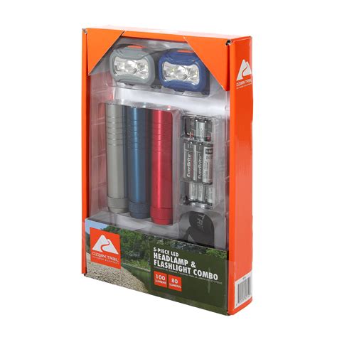 Ozark Trail 5 Piece Led Flashlight And Headlamp Combo Model 30710
