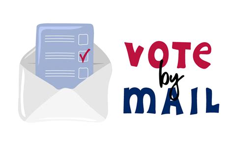 Vote By Mail Hand Written Text And Envelope With Checklist 25753961