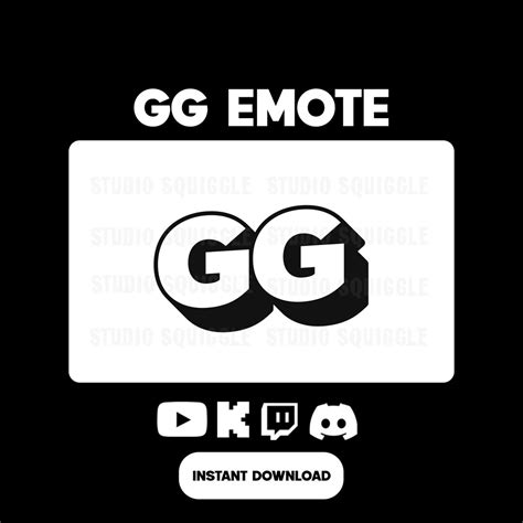 Gg Emote Twitch Emote Youtube Emote Kick Emote Discord Emote 3d Gg