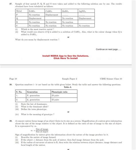 Or What Do You Mean By Displacement Reaction Continue On Next Page