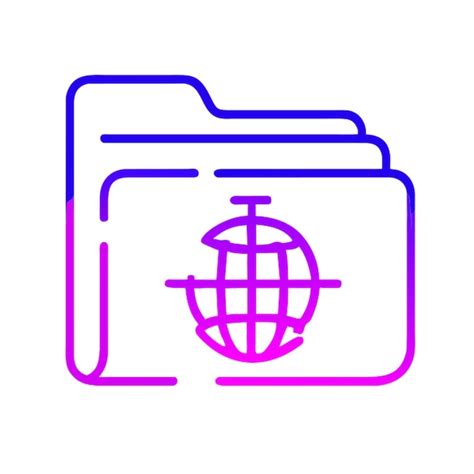 Premium Vector Non Euclidian Folders Icon Outline Gradient