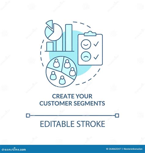 Create Your Customer Segments Blue Concept Icon Stock Vector Illustration Of Analytics Icon