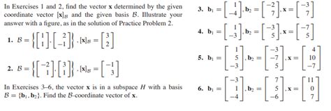 Solved 3 B X In Exercises 1 And 2 Find The Vector X Chegg Com