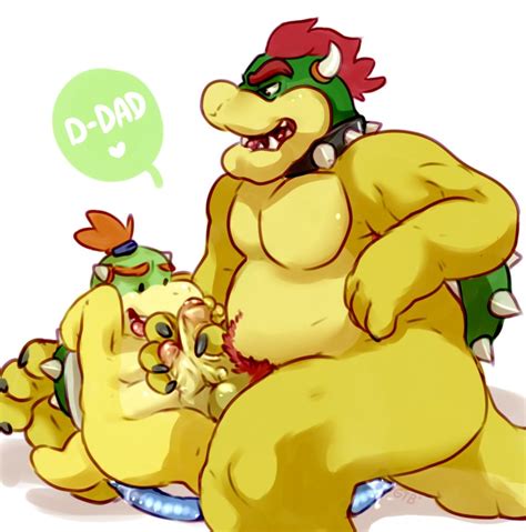Rule 34 2015 2boys Bowser Bowser Jr Cum Dildo Double Dildo English Text Erection Father And