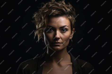Premium Ai Image Confident Portrait Of A Woman In A Studio