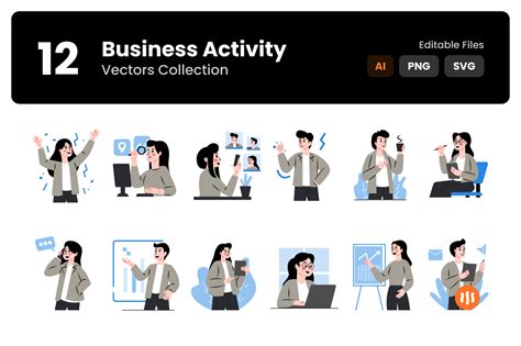 12 Business Illustrations Git Aset