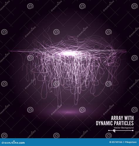 Array Vector With Splash Particles Big Data Complex Digital Abstract Background Glowing