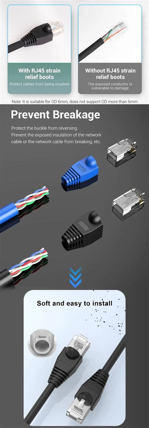 Network Boot For Rj45 Connector 6mm Ethernet Cable Gcabling Optical