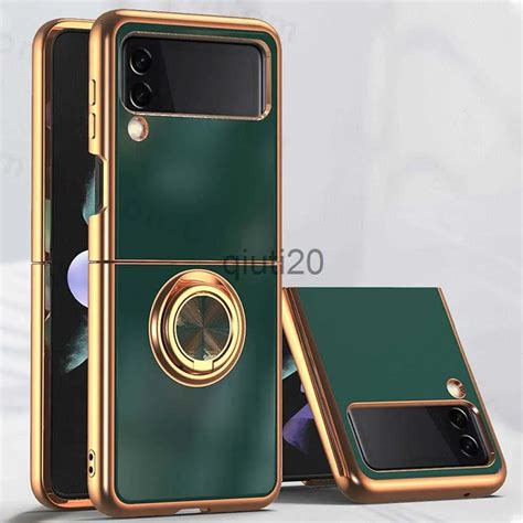 Premium Folding Phone Case Electroplated Ring Magnetic Car Mount