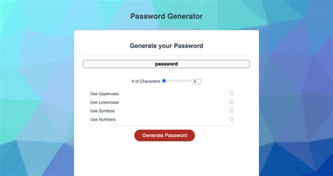 Github Errollinsjrascii Table Password Genetator A Password