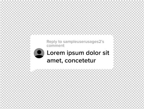 Tiktok Reply Comment Bubble Photoshop Illustrator And Canva Template