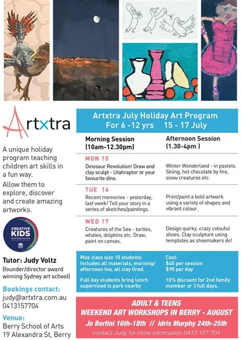 Artxtra Babe Holiday Art Program Berry NSW