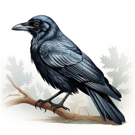Premium Vector Crow Vector Bird Animal Wildlife Nature Isolated Raven