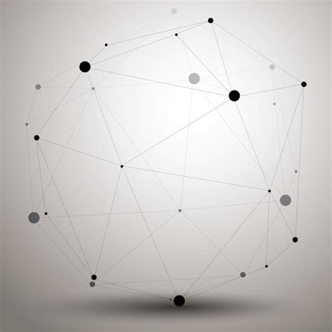 Premium Vector Spatial Technological Contrast Shape Polygonal Single Color Wireframe Object