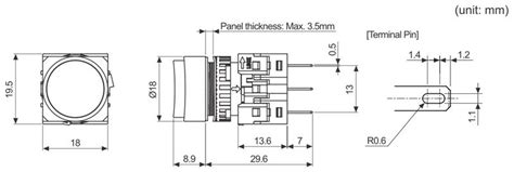 Autonics S16pr E3g2c24 16 Diameter Push Button Round Extended Returned Illuminated Green