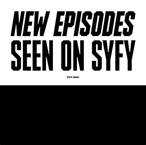 Syfy Custon Type By Kerns And Cairns Type Network · Type Network