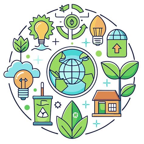 Conceito De Eficiência Energética E Reciclagem Doméstica Ecológica