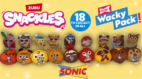 2024 Snackles Sonic Wacky Pack Collection Full Set Of 18 Fast Food Video Review Youtube