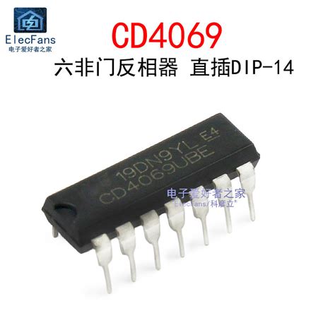 5 ชิ้น In Line Cd4069ube อุปกรณ์หกย้อนกลับ Dip 14 Logic Ic ชิป
