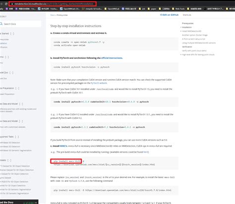 Docs Install Cmd Is Error In Readthedocs · Issue 1977 · Open Mmlab