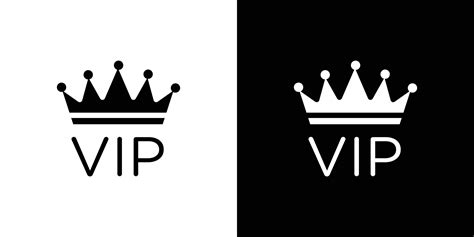 Vip Text With Crown Icon Logo Set 49440420 Vector Art At Vecteezy