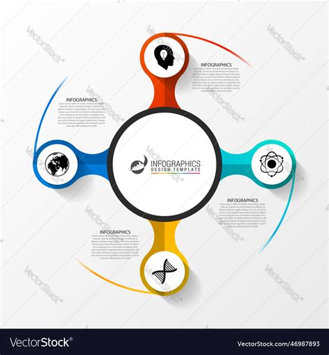Circle Infographic Design Template For Diagram Vector Image