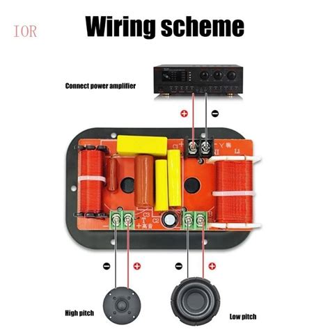 Ior Auditory Crossover Auditory ความถี่ 350w ปรับได้ 2 ชิ้นชุดง่าย
