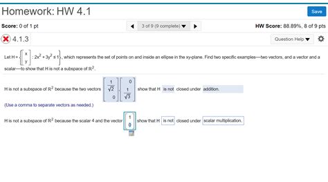 Solved Homework HW 4 1 Save Score 0 Of 1 Pt 3 Of 9 9 Chegg Com