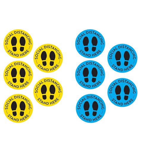 Isolation Distance Signs Ground Stickers 5x Safety Grandado