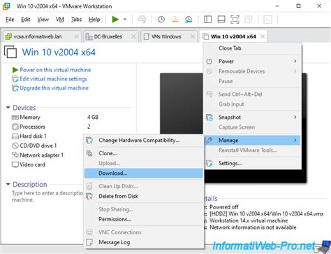 Export And Import Vmware Vsphere 67 Virtual Machines In Vmware Format Vmx With Vmware