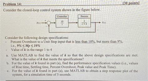 Solved 30 Points Problem 14 Consider The Closed Loop