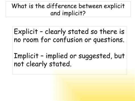 Explicit And Implicit Information Seniorspptx
