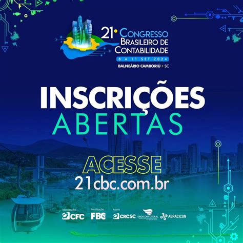 Inscreva Se Já E Participe Do 21º Congresso Brasileiro De Contabilidade
