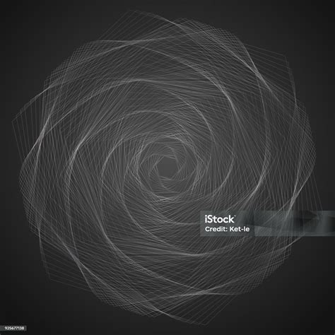 어두운 회색 배경 추상 순환 서클 선형 기술 장식적인 디자인 요소 벡터 그래픽에 꼬인된 나선형 금속 라인 나선형 윤곽 월풀 트위스트의 험난 한 추상 배경 A 벡터에 대한