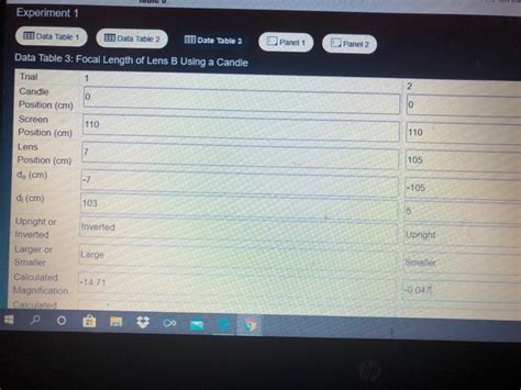 Solved Experiment 1 13 Data Table 1 Data Table 2 Date Table