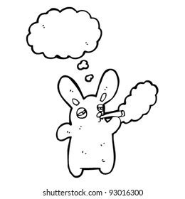 Cartoon Smoking Rabbit Stock Vector Royalty Free 93016300 Shutterstock