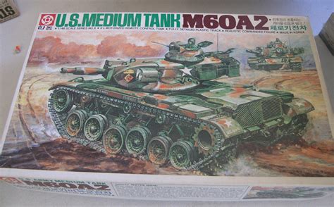 Rare Tamiya 148 Us Medium Tank M60a2 Motorized Plastic Model Kit