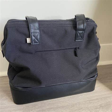 Beis The Convertible Mini Weekender In Black Only Depop