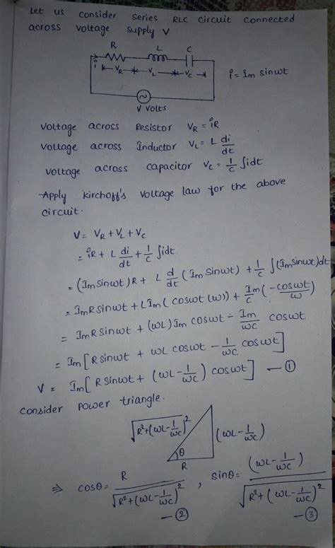 Phasor Diagram Of Series Rlc Circuit At Resonance Circuit Diagram
