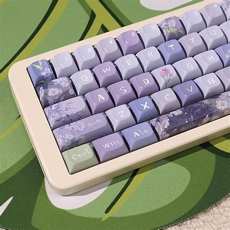 Sumgsn 156 Keys Pbt Dye Sub Custom Purple Keycaps Ure